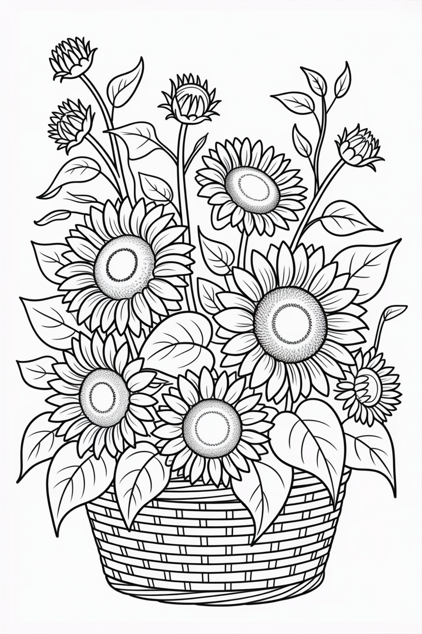 Sunflower Coloring Pages - Love For Coloring