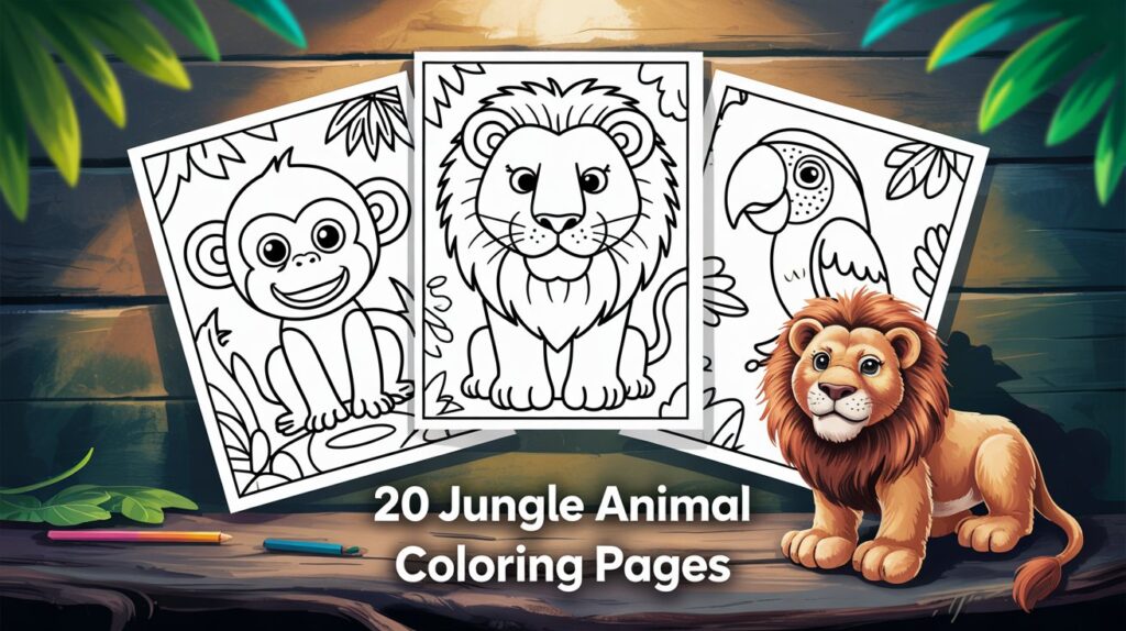 Jungle Animal Coloring Pages - Love For Coloring