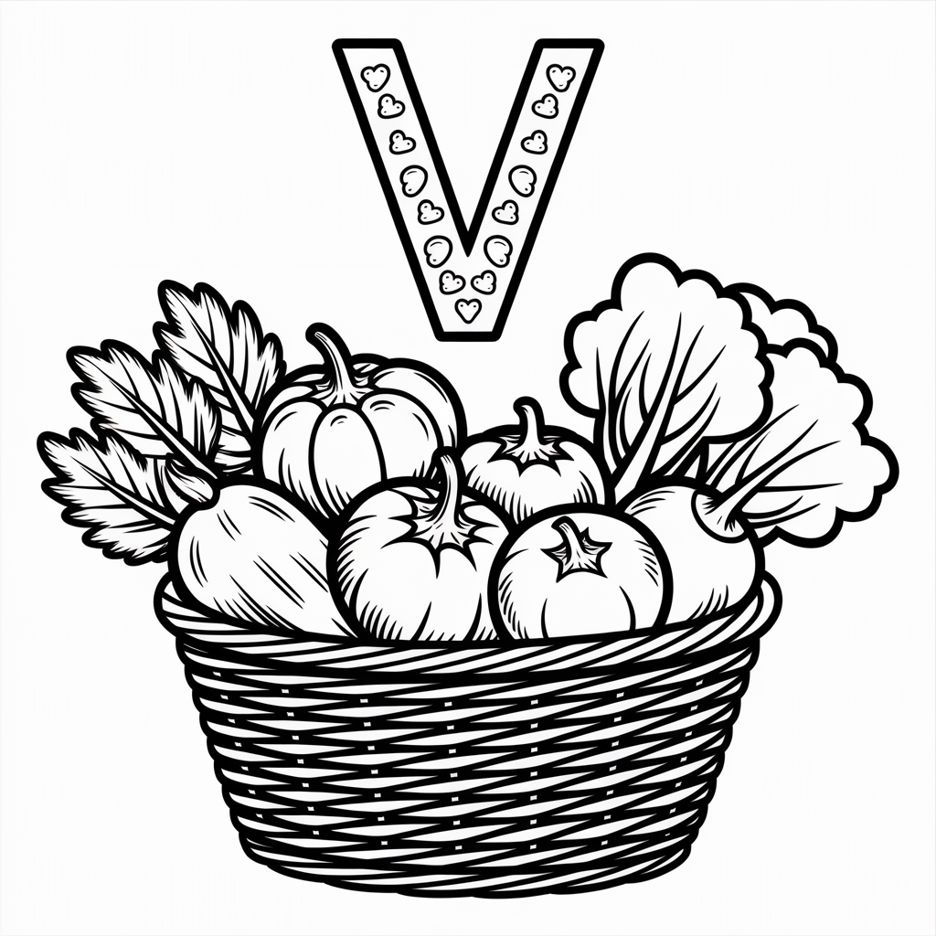 V Coloring Pages – Free Printable Alphabet Worksheets for Kids - Love ...