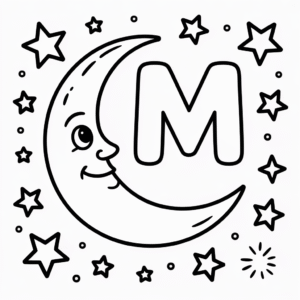 M Coloring Pages – Free Printable Alphabet Worksheets for Kids - Love ...