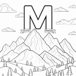 M Coloring Pages – Free Printable Alphabet Worksheets for Kids - Love ...