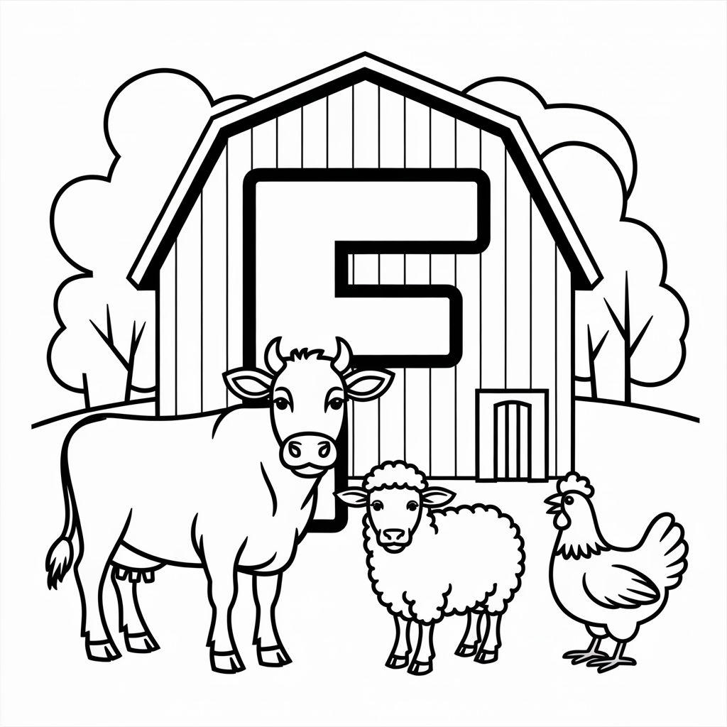 F coloring pages - Love For Coloring