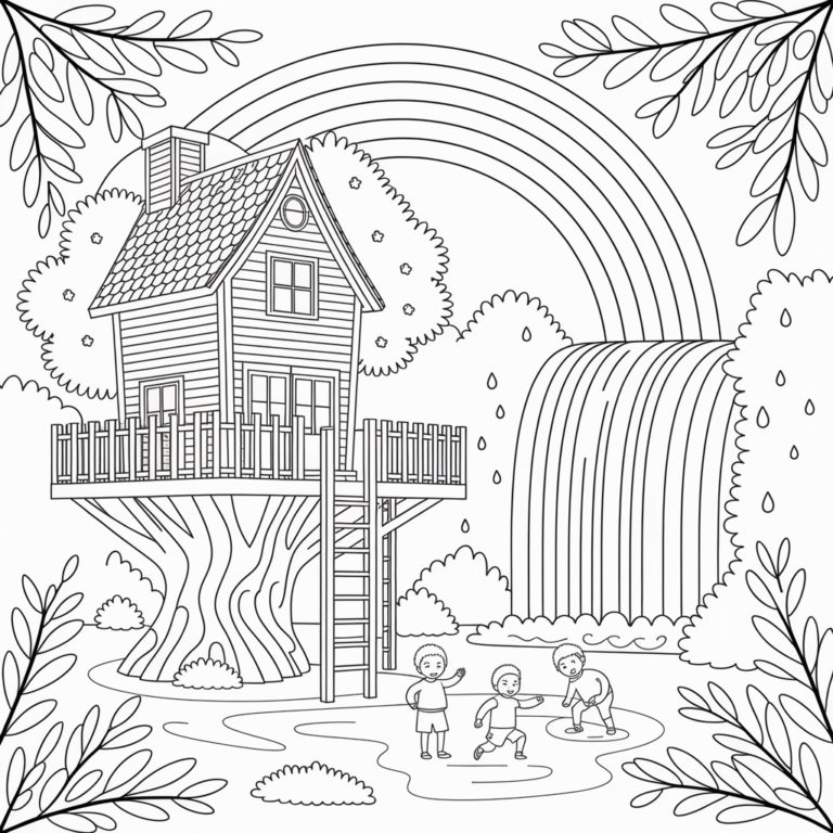 Treehouse Coloring Pages – Fun & Creative Printable Sheets - Love For ...