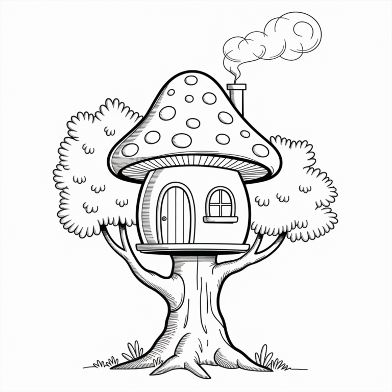 Treehouse Coloring Pages – Fun & Creative Printable Sheets - Love For ...