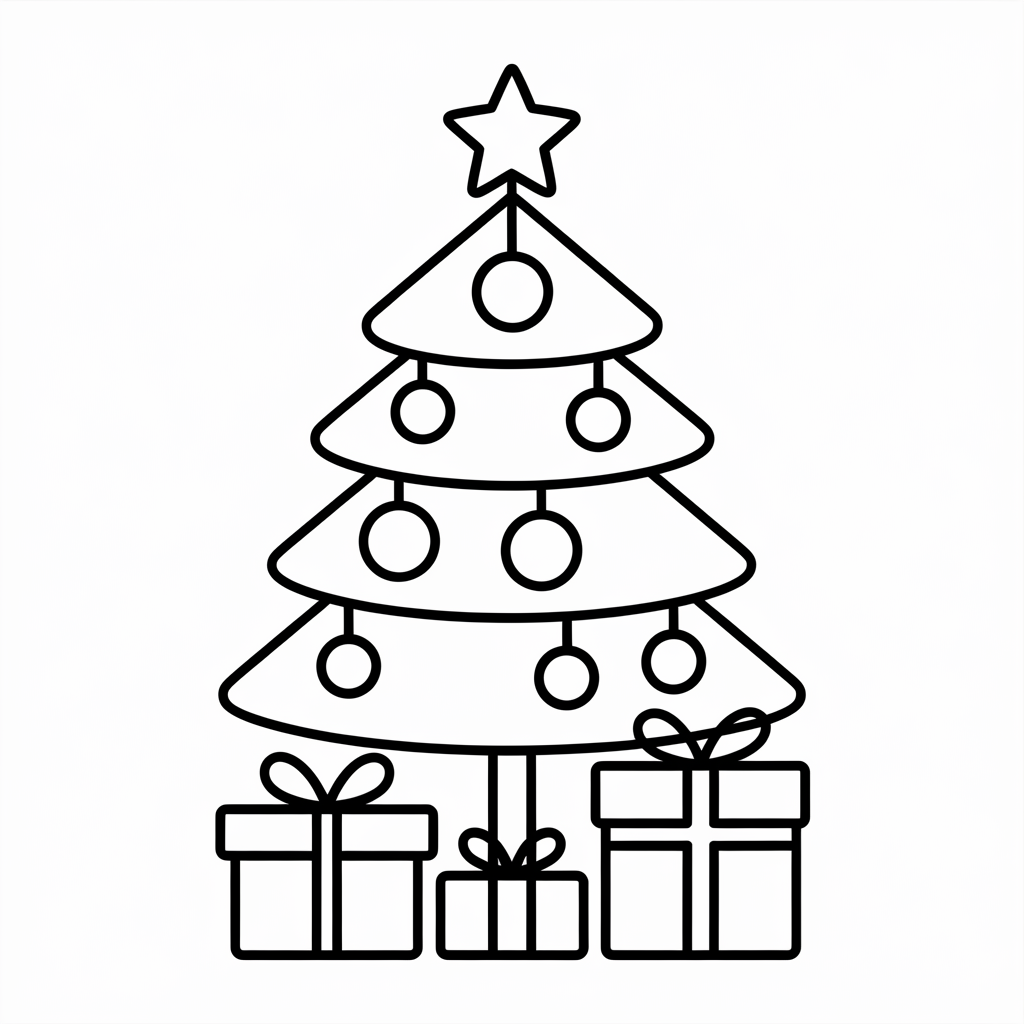 Christmas Tree Coloring Pages - Love For Coloring