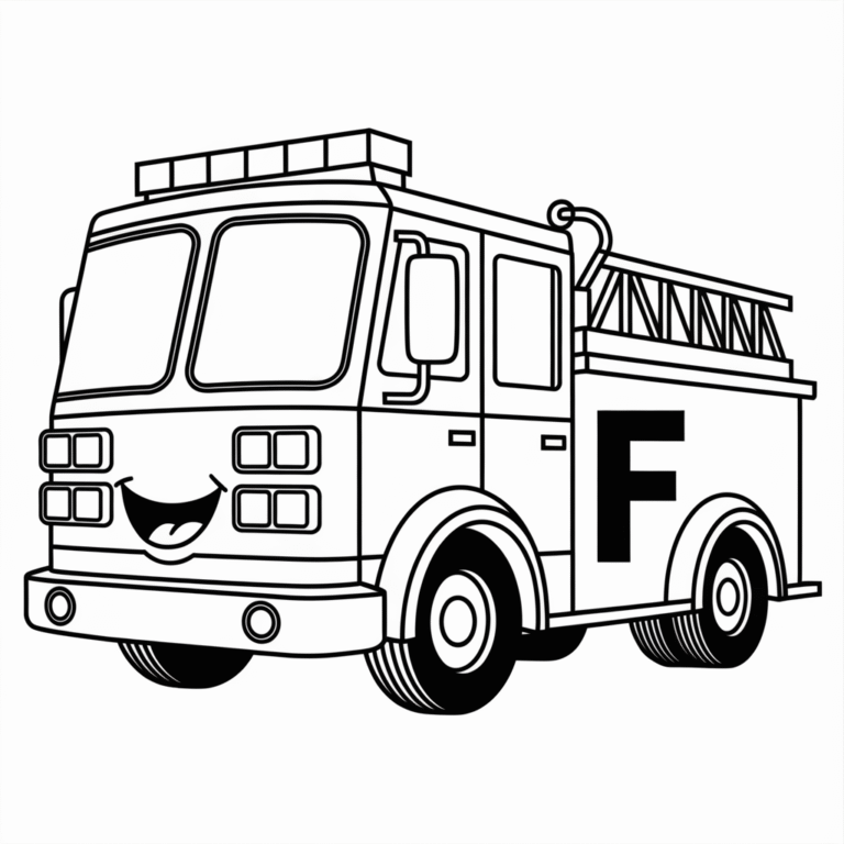 F coloring pages - Love For Coloring