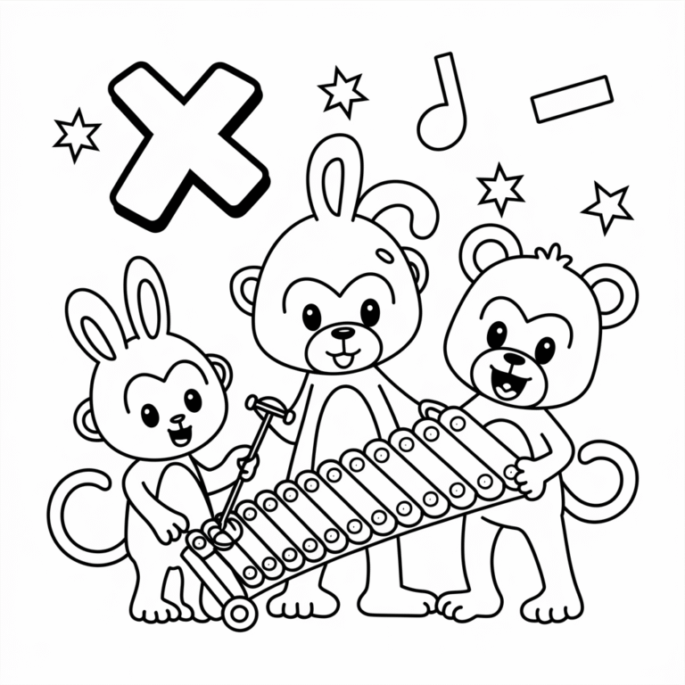 X Coloring Pages – Free Alphabet Printables for Kids - Love For Coloring