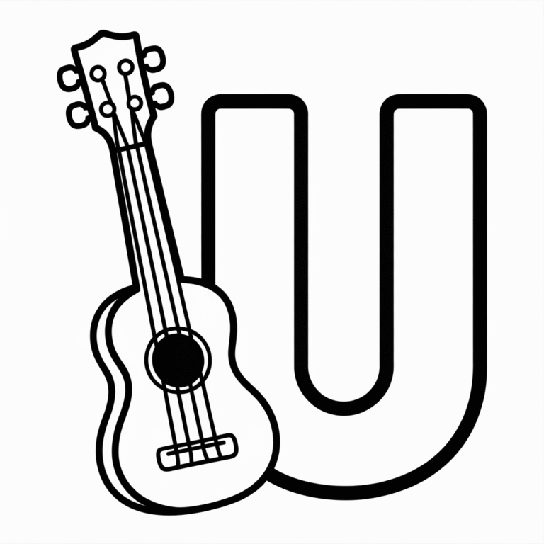 U Coloring Pages – Free Printable Alphabet Worksheets for Kids - Love ...