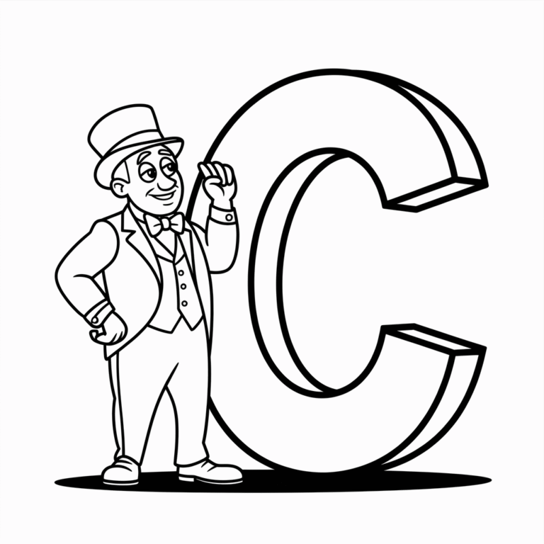 C coloring pages-Free printable - Love For Coloring
