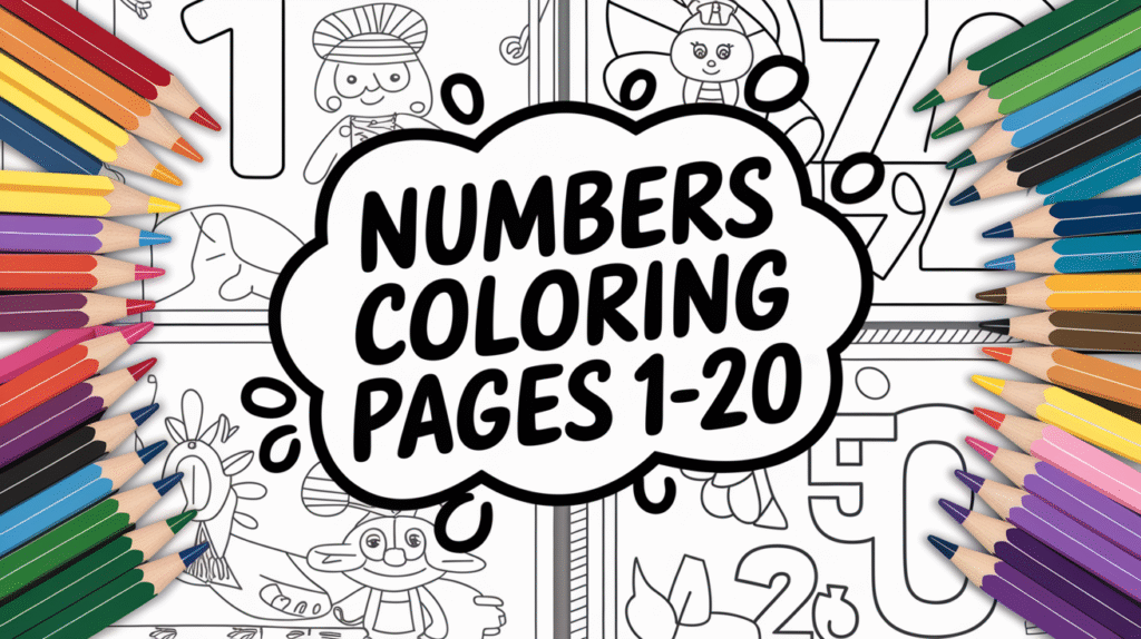Number coloring pages 1-20-free printables - Love For Coloring