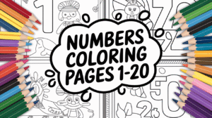 Number coloring pages 1-20-free printables - Love For Coloring