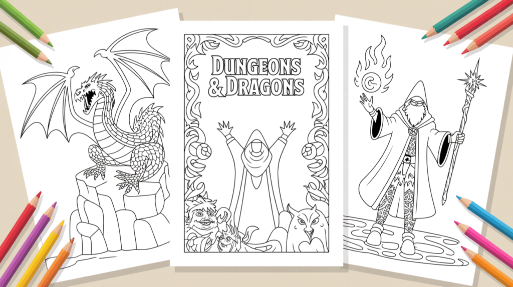Dungeons And Dragons Coloring Pages - Love For Coloring