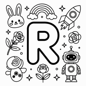 R Coloring Pages – Free Printable Alphabet Worksheets for Kids - Love ...