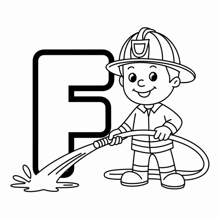 F coloring pages - Love For Coloring