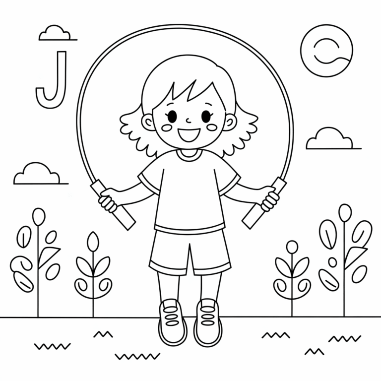 J Coloring Pages – Fun and Free Printables for Kids - Love For Coloring