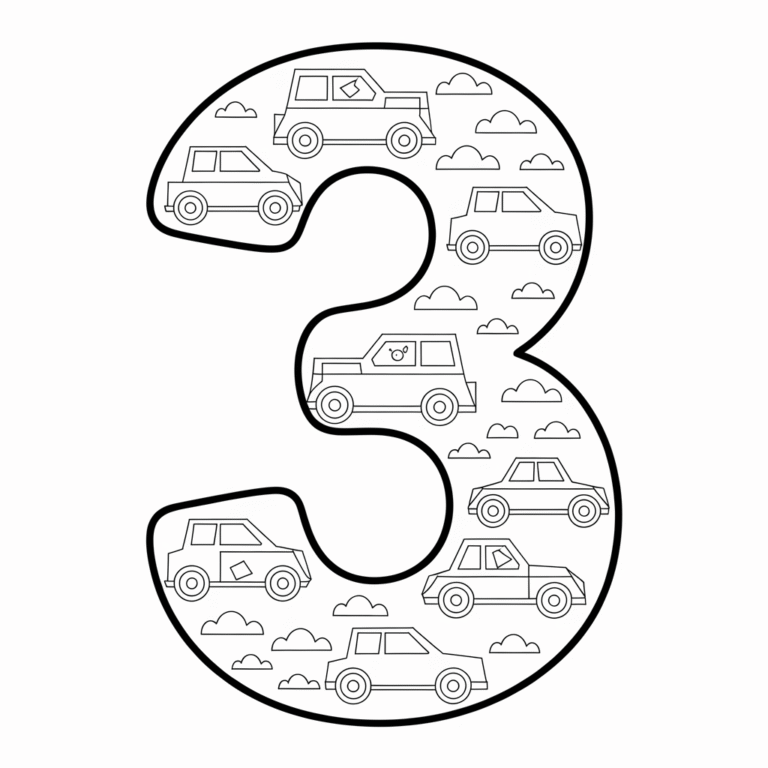 Number coloring pages 1-20-free printables - Love For Coloring
