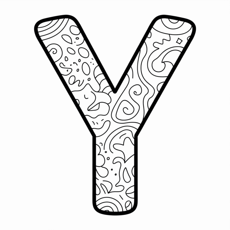 Y coloring pages-Fun alphabet learning sheets - Love For Coloring