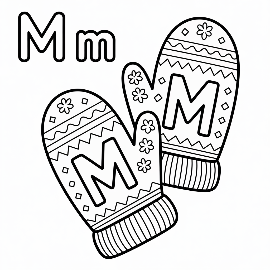 M Coloring Pages – Free Printable Alphabet Worksheets for Kids - Love ...