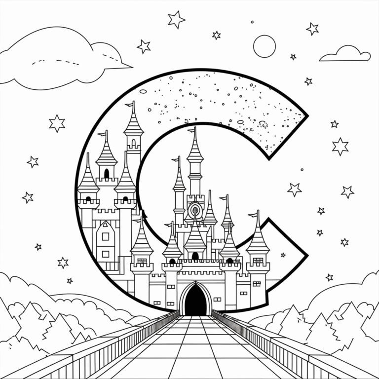 C coloring pages-Free printable - Love For Coloring