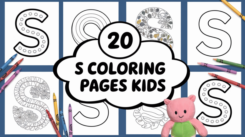 S coloring pages-free printables - Love For Coloring
