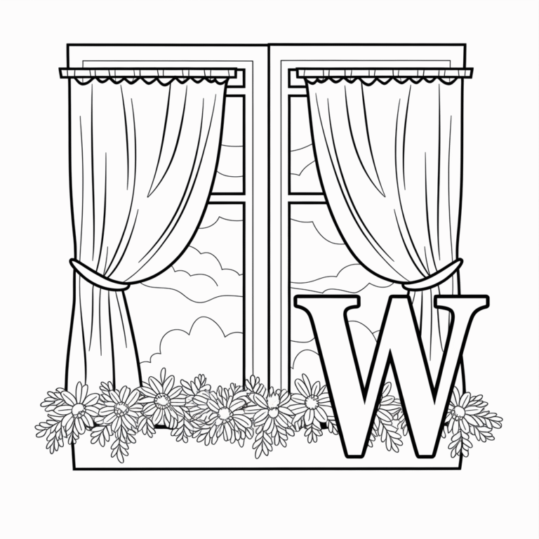 W Coloring Pages – Free Alphabet Printables for Kids - Love For Coloring