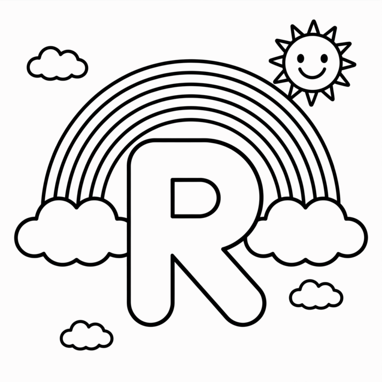 R Coloring Pages – Free Printable Alphabet Worksheets for Kids - Love ...