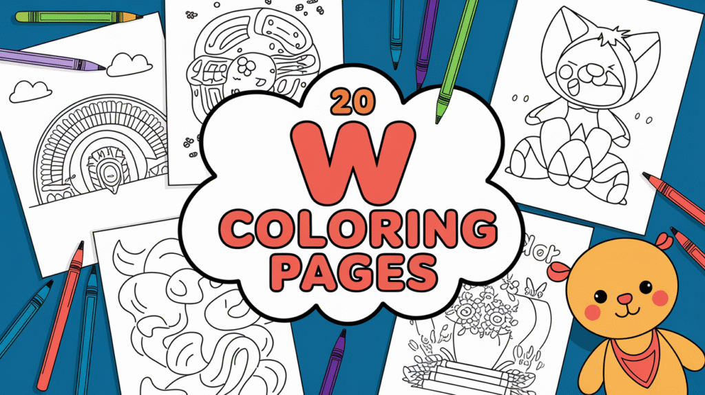 W Coloring Pages – Free Alphabet Printables for Kids - Love For Coloring