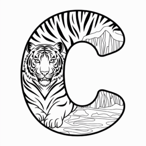 C coloring pages-Free printable - Love For Coloring