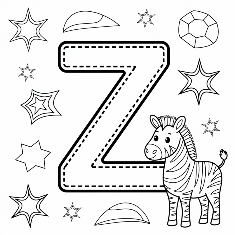 Z coloring pages—free printables - Love For Coloring