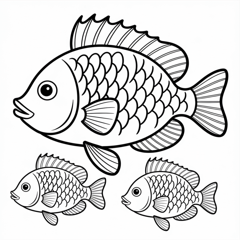 Coloring pages rainbow fish - Love For Coloring
