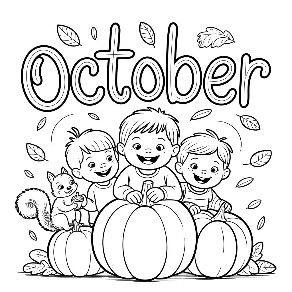 20 October Coloring Pages—Fun Fall Printables for Kids and Toddlers ...