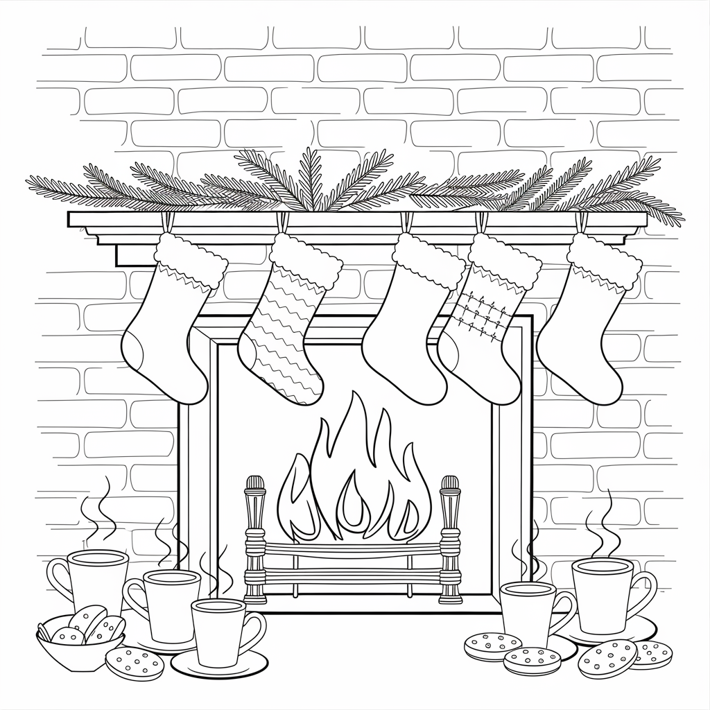 Cozy Christmas Coloring Pages – Free Printable Holiday Fun - Love For ...