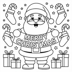 20 Christmas Santa Claus Coloring Pages – Free Printables for Holiday ...