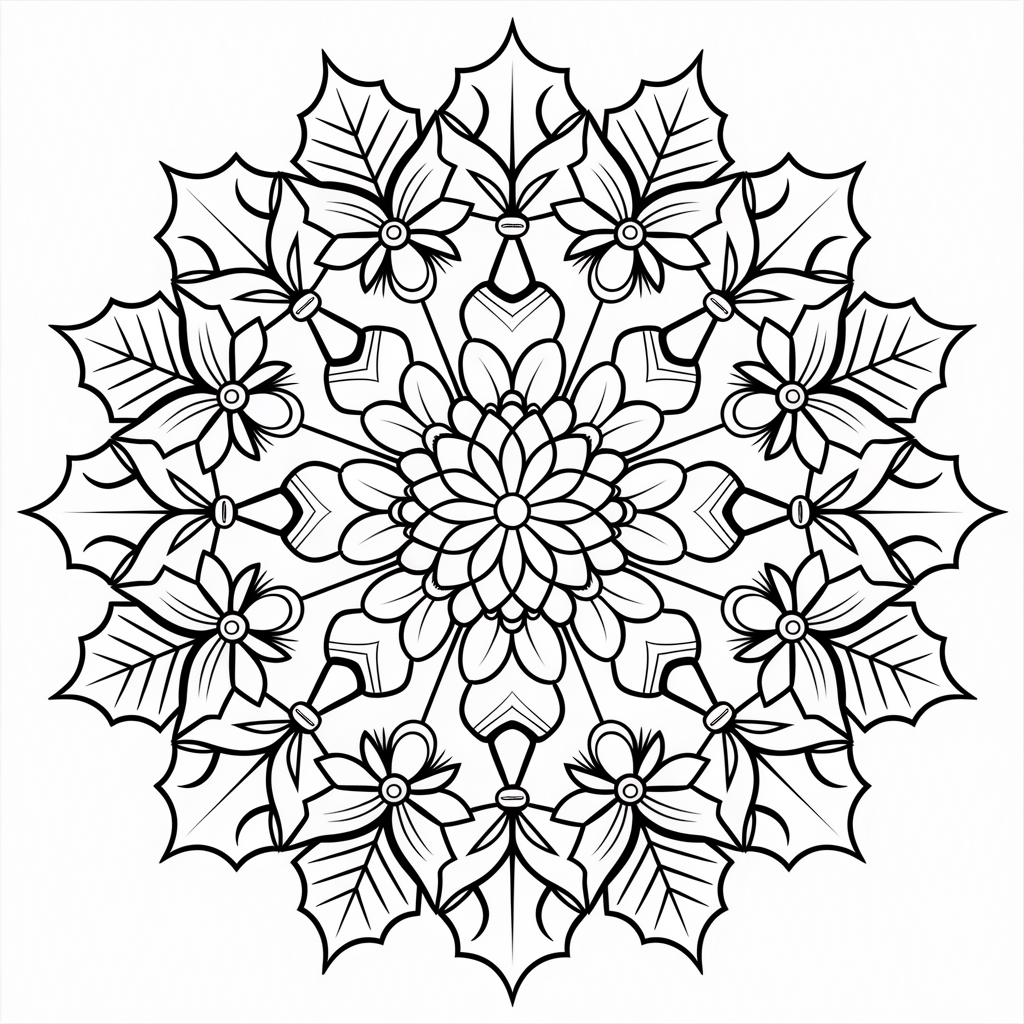 20 Free Christmas Coloring Pages for Adults – Printable & Relaxing Fun ...