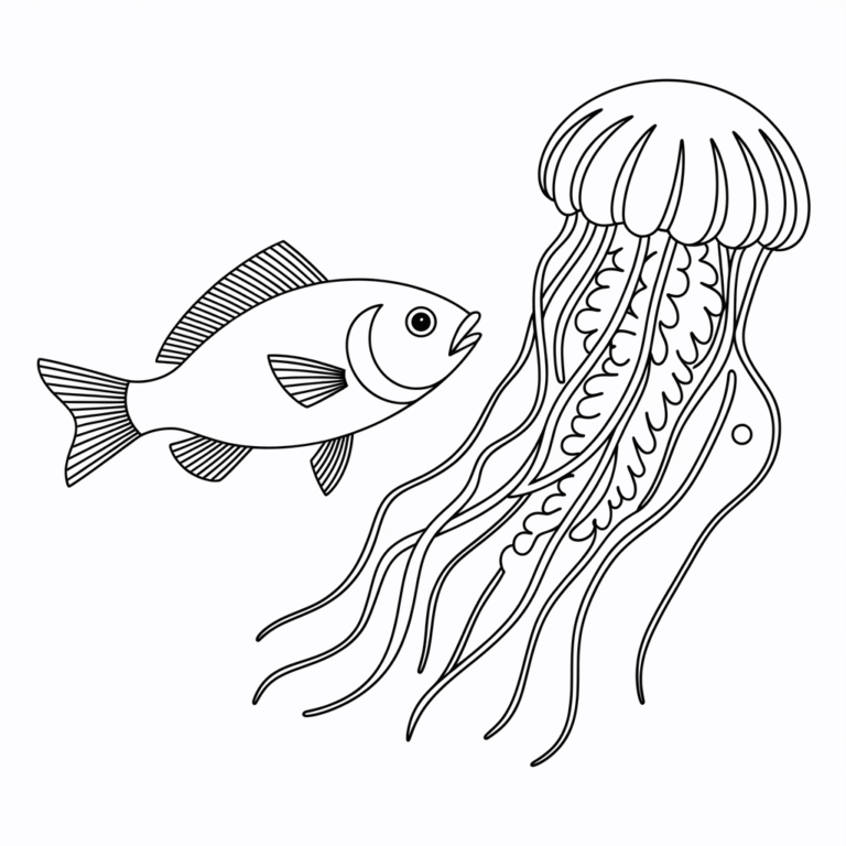 Coloring pages rainbow fish - Love For Coloring