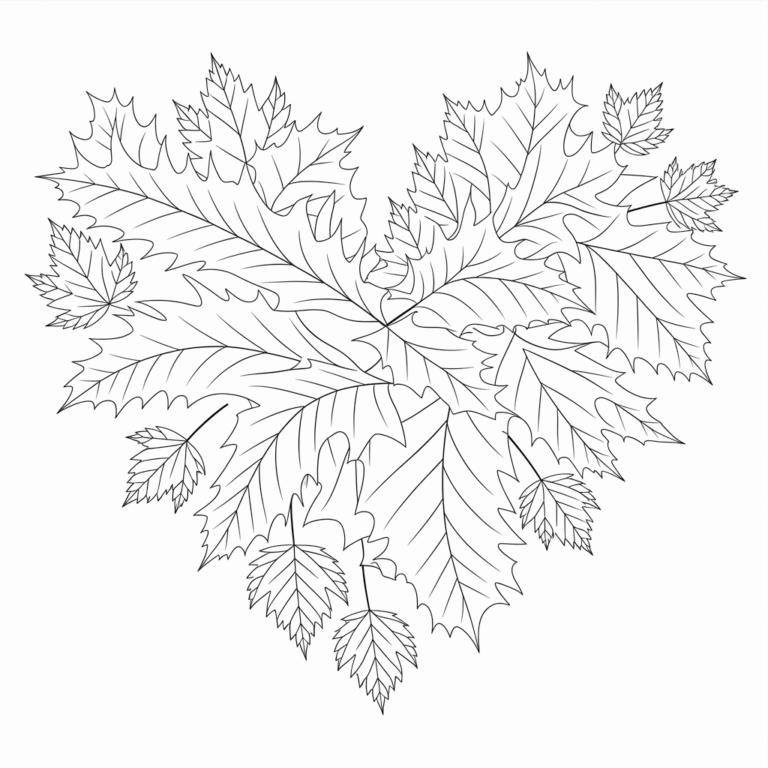 20 Fall Leaves Coloring Pages – Free Printable Autumn Designs - Love ...