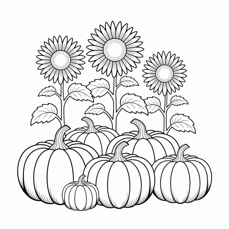 20 Pumpkin patch coloring pages - Love For Coloring
