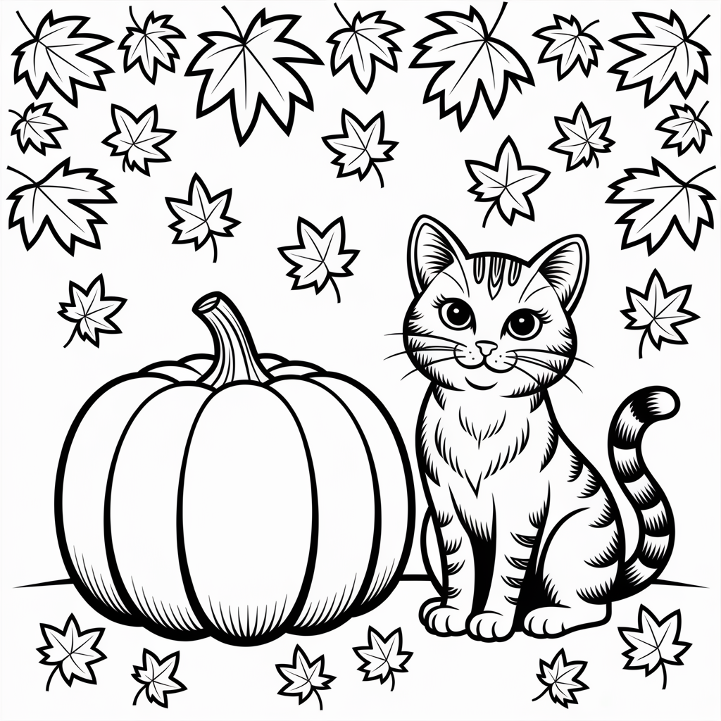 20 Easy Fall Coloring Pages – Free Seasonal Printables - Love For Coloring