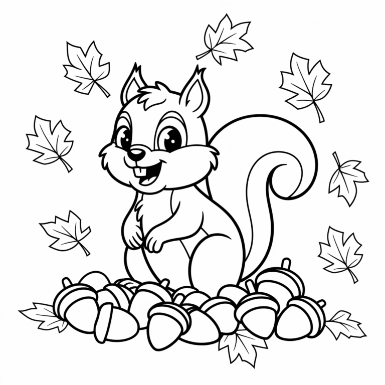20 Cute Fall Coloring Pages-free printable - Love For Coloring