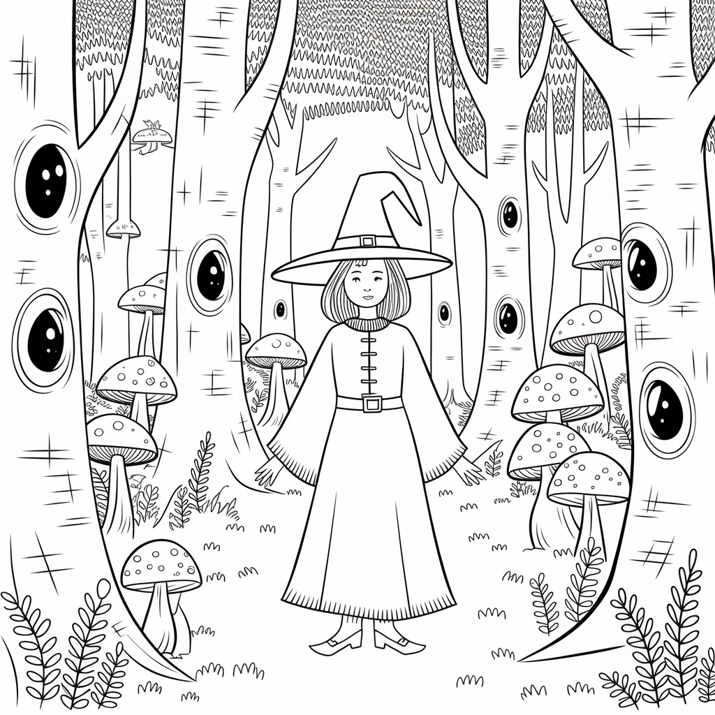 20 Witch coloring pages-Free printable - Love For Coloring