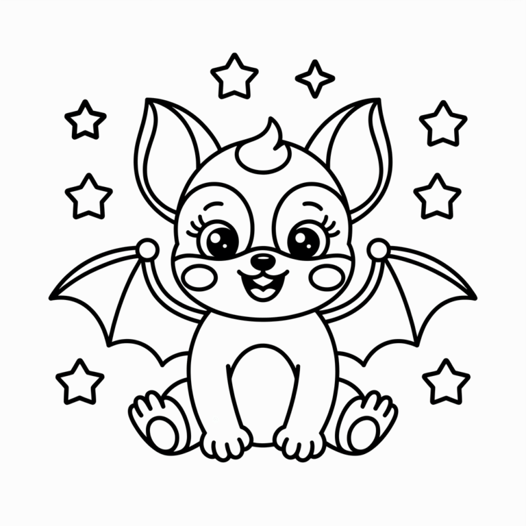 20 Bat Coloring Pages: Free Printables for Kids & Adults | PDF Download ...