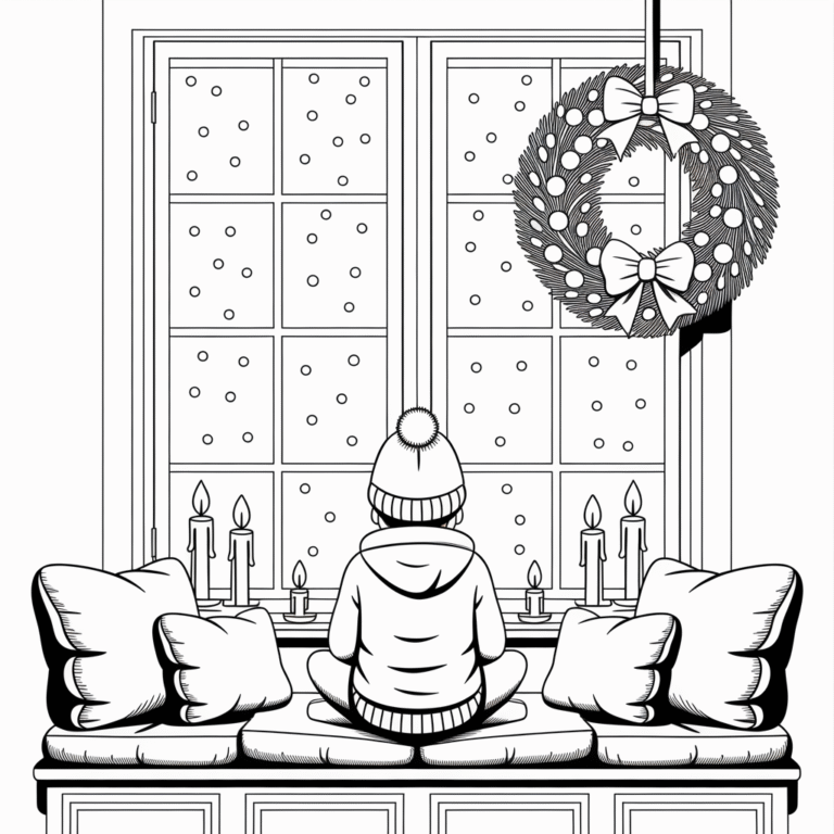 Hygge Christmas Coloring Pages – Cozy Holiday Printables for Relaxation ...