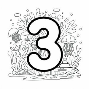Number 3 coloring pages - Love For Coloring
