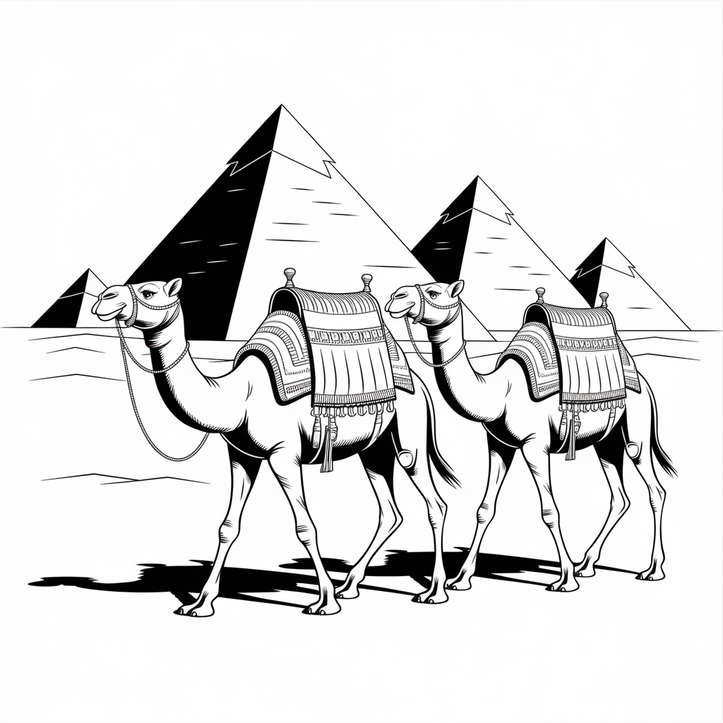 20 Camel Coloring Pages – Free & Printable Fun for Kids and Adults ...