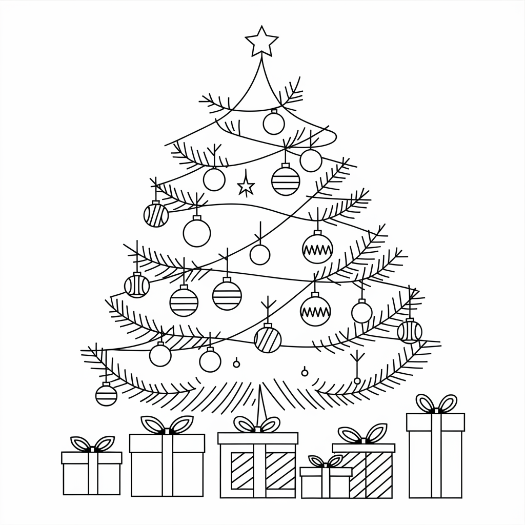 20 Christmas Present Coloring Pages – Free Printables for Kids & Adults ...