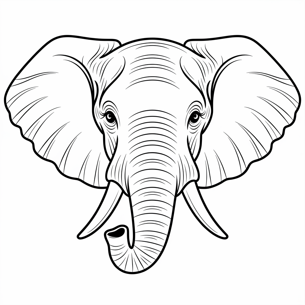 Elephant coloring pages - Love For Coloring