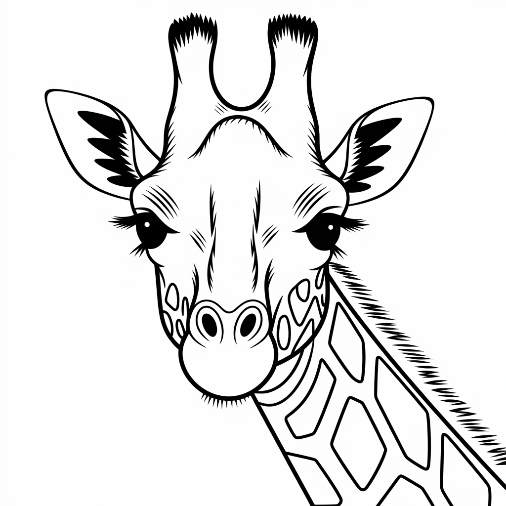 Coloring pages for giraffe - Love For Coloring