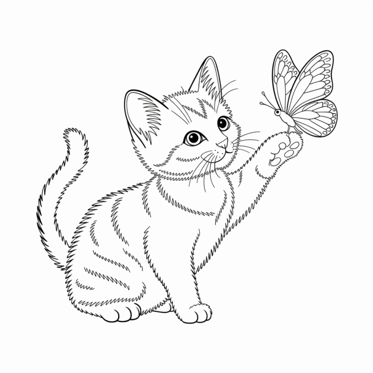 Kitty Coloring Pages – Fun & Adorable Printables for All Ages - Love ...