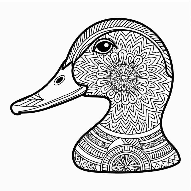 20 Duck coloring pages: Free Printables for Toddlers, Kids & Adults ...