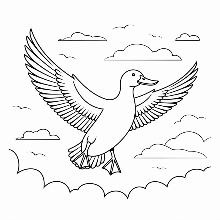 20 Duck coloring pages: Free Printables for Toddlers, Kids & Adults ...